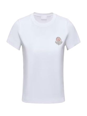 Moncler Logo-Embroidered Cotton T-Shirt - White