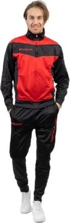 Givova Visa Luxury Combinaison, Rouge/Noir, XL Mixte