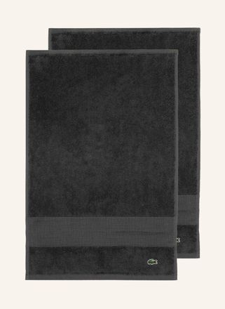 Lacoste G&auml;stetuch 2er Set Llecroco schwarz