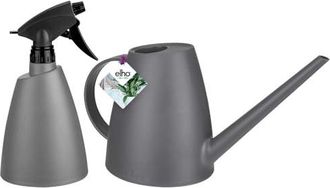 ELHO Brussels Arrosoir et Pulvérisateur - Set avec Arrosoir et Vaporisateur pour Intérieur - Noir/Anthracite