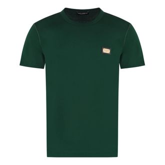 Dolce & Gabbana T-Shirt mit Rundhalsausschnitt - - Tops - Herren - Gr&uuml;n - S