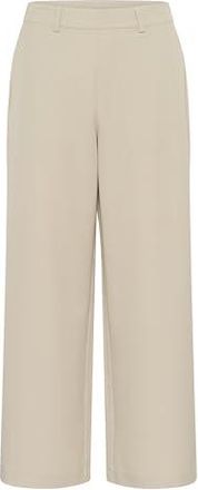 Kaffe Womens Pants High-Waisted Elastic Waist Wide Legs Regular Fit Pockets