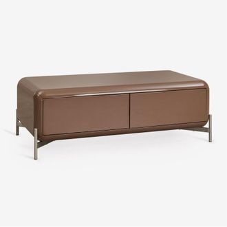 Sklum Sklum - Table basse rectangulaire 120x60 cm en mdf Alazne Camel Brun