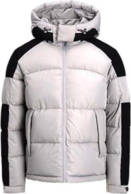 Jack & Jones Jcoaero Buffer Sn Veste amortissante, Cloud Dancer/Détail : Black Blocking, S pour Homme, Cloud Dancer/Détail : Black Blocking, S