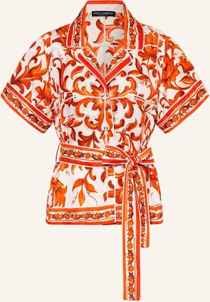 Dolce & Gabbana Seidenbluse orange
