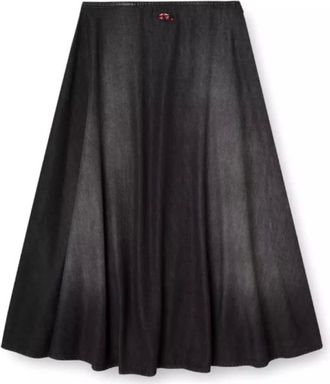 Diesel Femme, Jupes, Noir, Taille: W28 A-Line Faded Effect Skirt