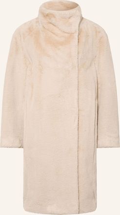 HUGO BOSS Kunstfell-Mantel Citeddy weiss