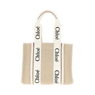 Chlo&eacute; Medium Woody Tote Bag - - Bags - Damen - Beige - ONE SIZE