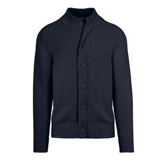Bomboogie Homme, Pulls, Bleu, Taille: L Cardigan Boutonn&eacute; en Maille Simple