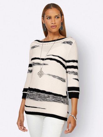 Cr&eacute;ation L Strickpullover Pullover 3/4-Arm Links-Strick