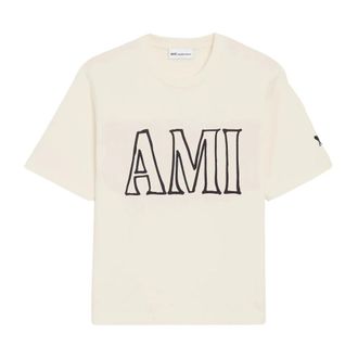 Ami Print T-Shirt - - Tops - Herren - Beige - L
