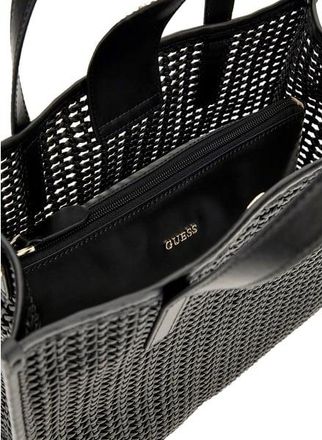 Guess geflochtene Brigitta -Handtasche - Schwarz