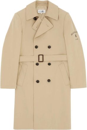 Maison Margiela Homme, Manteaux, Beige, Taille: L Trench-coat crois&eacute; ceintur&eacute;
