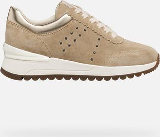 Geox Schuhe Desya Dame Off-white/hellgold