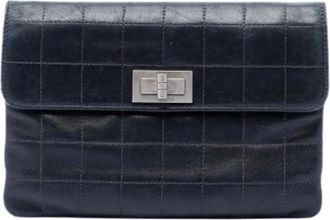 Chanel Pre-owned Vintage Quilted Lambskin Clutch - Femme - Pre-owned - Noir - Taille: ONE Size