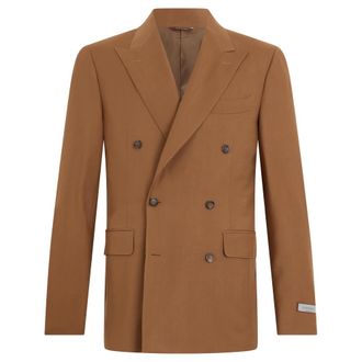Canali Homme, Vestes, Brun, Taille: XL Veste crois&eacute;e en laine