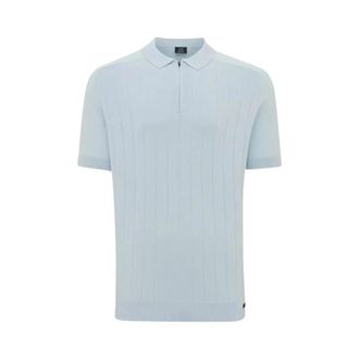 Genti Polo Zip - - Tops - Herren - Blau - S