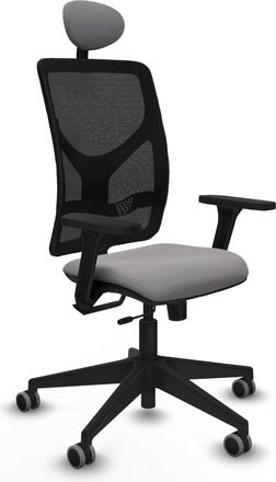 Piqueras y Crespo Stuhl f&uuml;r &Uuml;berwachungsh&uuml;tten mit 3D-Armen, h&ouml;henverstellbarer Lendenwirbelst&uuml;tze und festem Kopfteil, ausgestattet mit Syncro/Traslack und Schneidesch