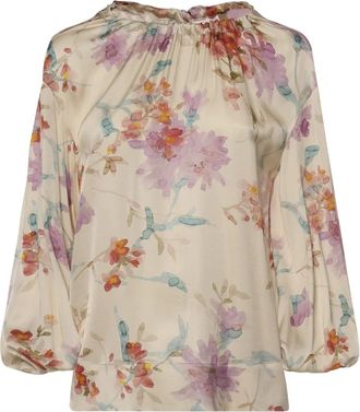 Herno Femme, Blouses et Chemises, Multicolore, Taille: 36 FR Blouse en satin
