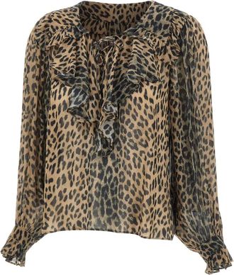 Rixo Rixo, Femme, Blouses et Chemises, Brun, Taille: 44 FR Milia Blouse