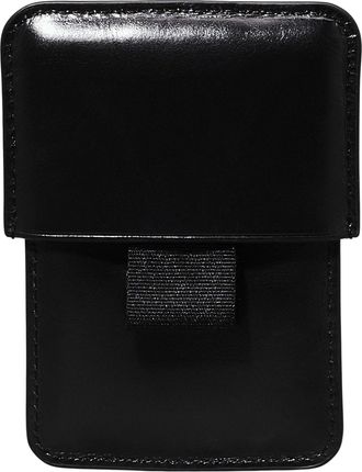 Calvin Klein Herren Kartenetui Glow Hardcase aus Leder, Schwarz (Ck Black Leather), Einheitsgröße