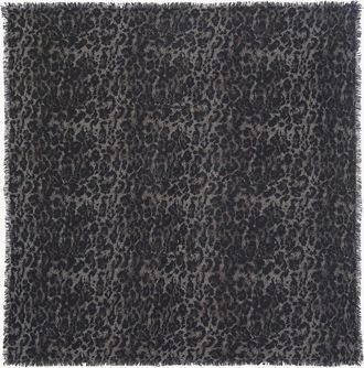 Kujten Bandana cachemire tricotage jersey imprimé - Grand Bandana Hachiko Snow Panther