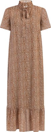 Faina Midikleid aus Chiffon Damen Kamel Weiss