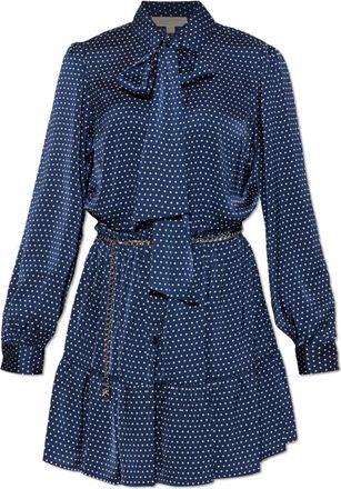 Michael Kors Femme, Robes, Bleu, Taille: 40 FR Polka Dot Dress