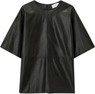 Joseph Femme, Blouses et Chemises, Noir, Taille: 42 FR Tanjic Light Nappa Top