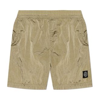 Stone Island Logo Patch Shorts - - Shorts - Herren - Gr&uuml;n - M