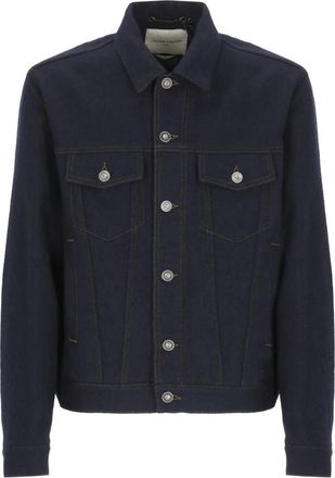 Jacob Cohen Homme, Vestes, Bleu, Taille: XL Wool Cloth Trucker Jacket