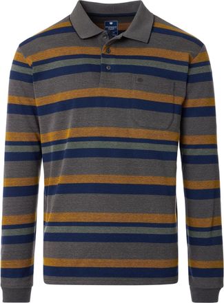 Redmond Herren Polo-Shirt Langarm (252890700), Gr&ouml;&szlig;e:4XL, Farbe:Anthra (790)