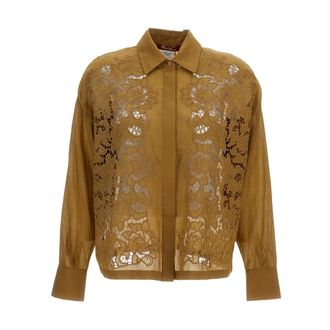 Max Mara Femme, Blouses et Chemises, Brun, Taille: 38 FR Cali Shirt