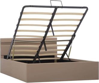 vidaXL Vidaxl - Cadre de lit &agrave; rangement hydraulique sans matelas 120x200 cm