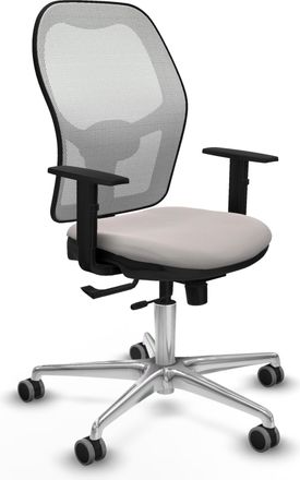 Piqueras y Crespo Wei&szlig;er Computerstuhl mit 1D-Armen, h&ouml;henverstellbare Lendenwirbelst&uuml;tze, ausgestattet mit Syncro/Traslack und injiziertem Schaumstoff, Wei&szlig; / Wei&szlig;