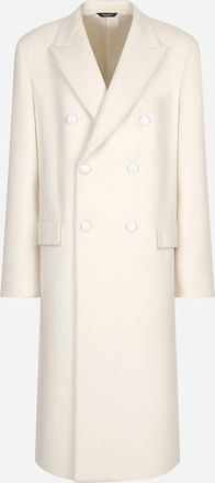 Dolce & Gabbana Zweireihiger Mantel Aus Kaschmir - Mann Mäntel Und Jacken Beige 52