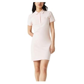Lacoste Slim Fit Kurzarm-Polo-Kleid - - Dresses - Damen - Rosa - M