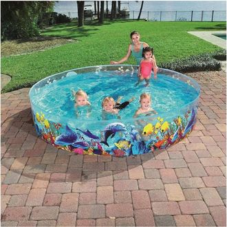 Trade Shop Trade Shop Traesio - Trade Shop - starkes pvc-pool f&uuml;r kinder ab 3 jahren marine fantasy 244X46CM 55031