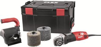 Flex B&uuml;rstmaschine trinox bbe 14-3 110 Set inkl. B&uuml;rsten und l-boxx 461.504 - Flex