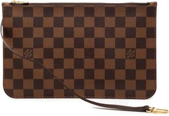 Louis Vuitton 2015 Damier Ebene Neverfull MM pouch - Braun