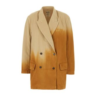 Uma Wang Uw6030 Uw224 Double-Breasted Coat - - Coats - Damen - Braun - M