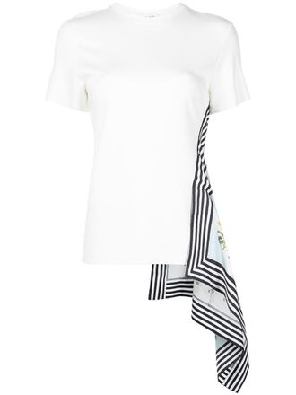Monse t-shirt asym&eacute;trique &agrave; imprim&eacute; graphique - Blanc