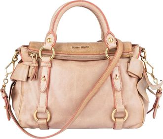 Miu Miu Crossbody Bags - Miu Miu Pink Leather City Handbag - Gr. unisize - in Rot - f&uuml;r Damen