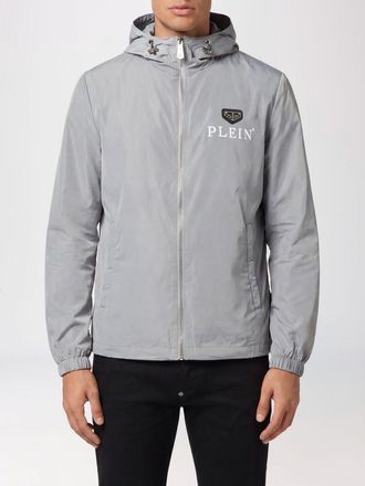 Philipp Plein Windbreaker-Jacke aus technischem Gewebe mit Kapuze und Logo-Print