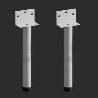 Generic Sofa Beistelltisch F&uuml;&szlig;e, 2er-Set Verstellbare M&ouml;belbeine Aus Metall, Mit Schrauben F&uuml;r Schrank- Und Tischbeine, Kommoden, Betten, St&uuml;hle, Schr&auml;nke(Wei