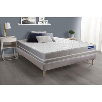 Actisom Actiflex touch matratze 140x200cm + Bettgestell mit lattenrost - Dicke : 20cm - Taschenfederkern- H3