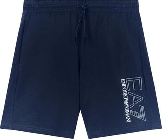 Emporio Armani Jersey Shorts mit Seitenlogo - - Shorts - Herren - Blau - M