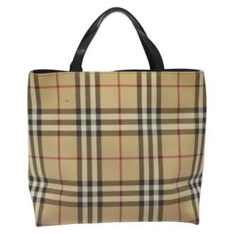 Burberry Pre-owned Cuir sacs-main - Femme - Pre-owned - Beige - Taille: ONE Size