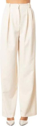 Actualee Femme, Pantalons, Beige, Taille: 38 FR Pantalon large avec strass