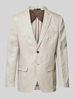 Selected Regular Fit 2-Knopf-Sakko aus reinem Leinen